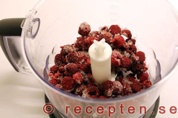 Hallonglass - Recept