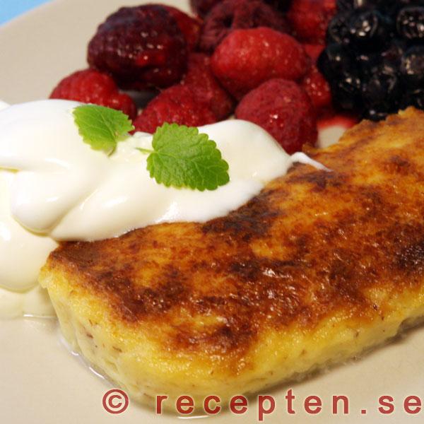 Ostkaka med keso - Recept